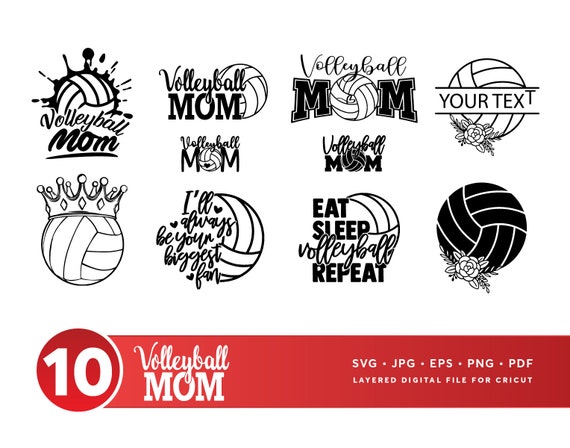 Volleyball Mom Svg Volleyball Svg Volleyball Heart Svg | Etsy