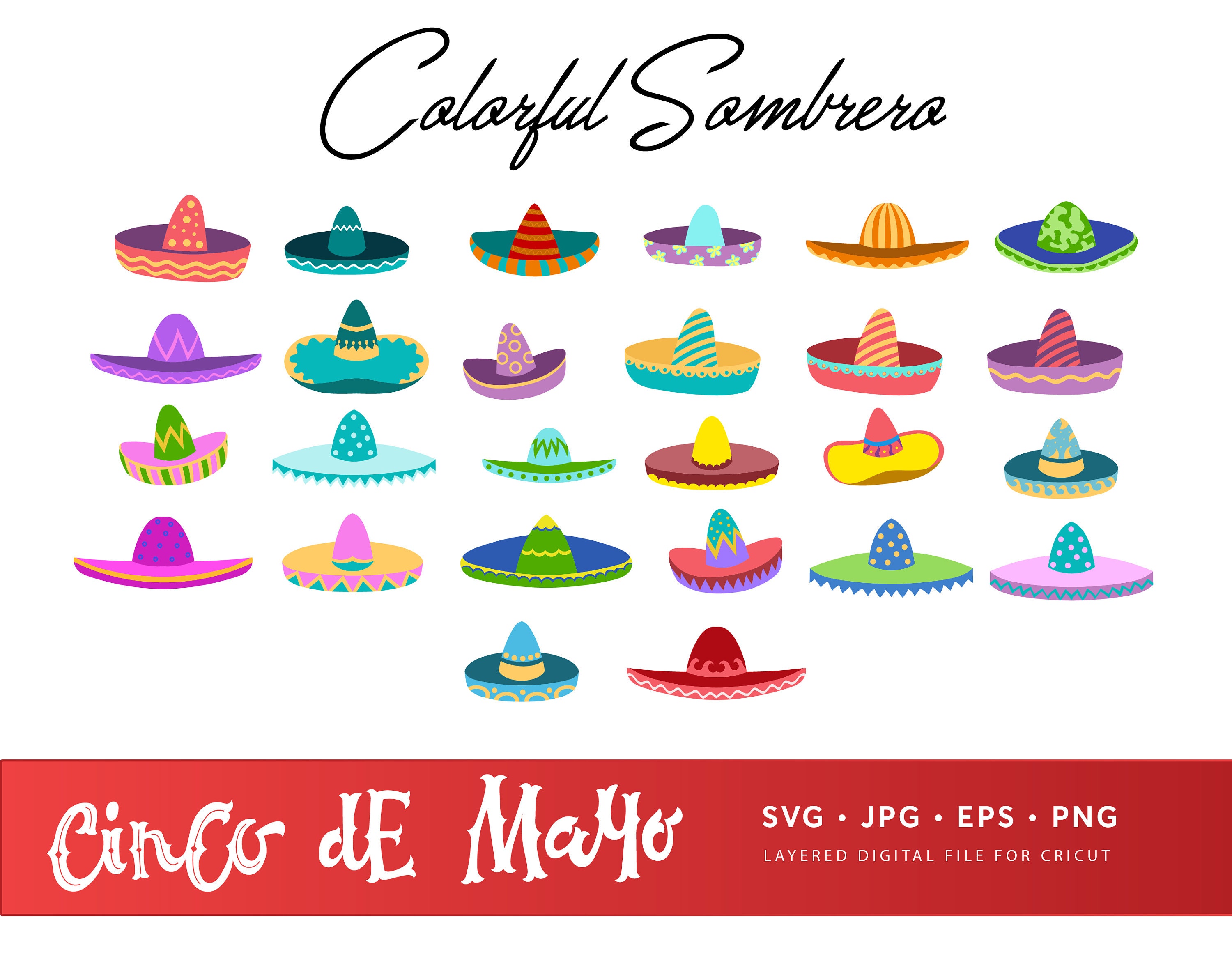 Cinco De Mayo Alphabet Bundle, Fiesta PNG and SVG Letters, Numbers ...