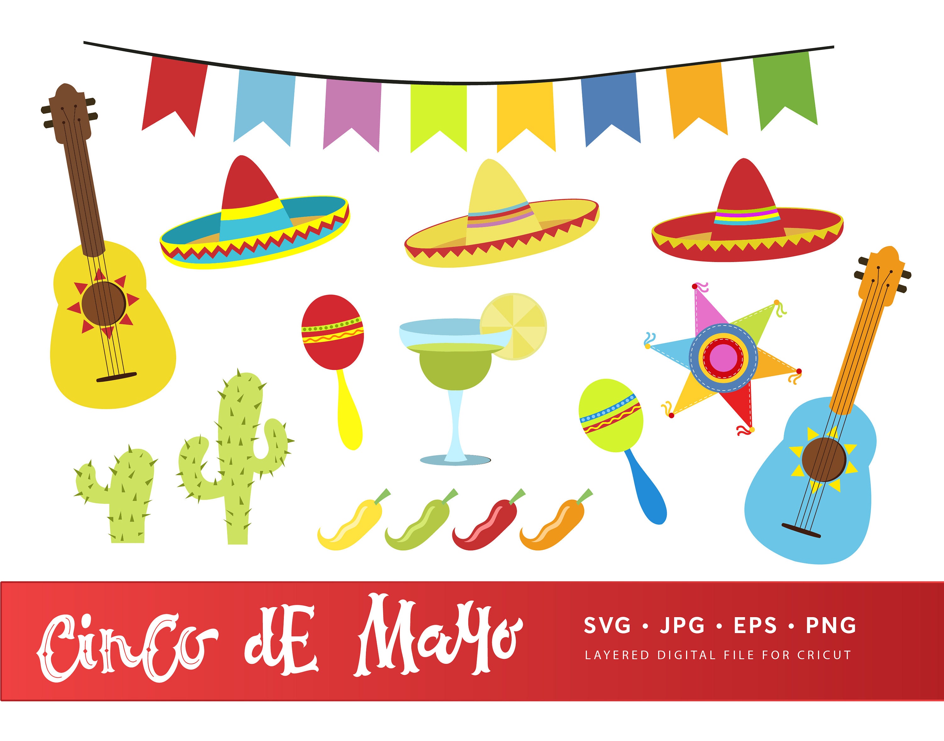 Cinco De Mayo SVG Bundle, Mexican Fiesta Svg, Cinco De Mayo Png, Fiesta ...