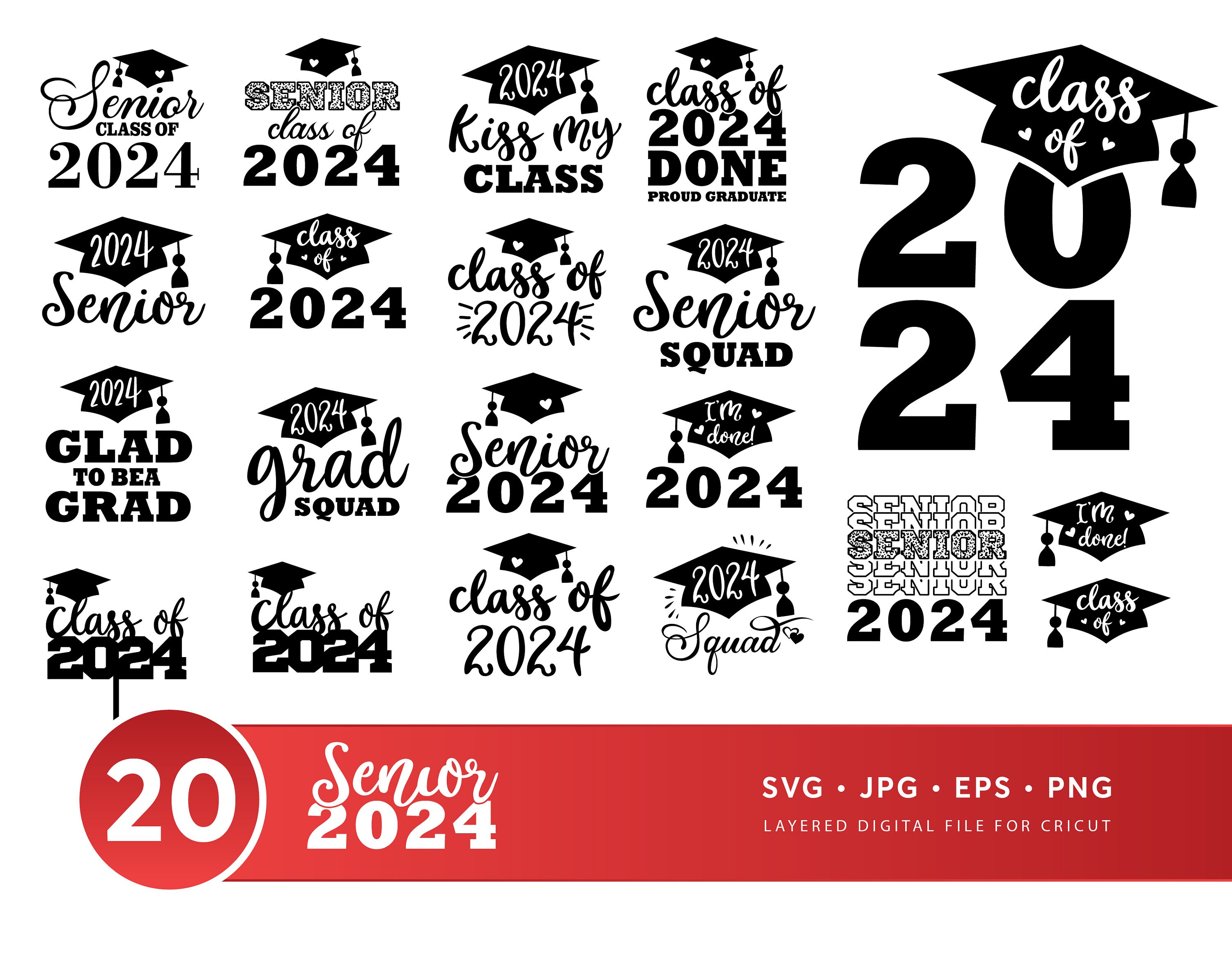 Graduation Svg, Proud Graduate 2024 SVG, Senior 2024 Svg, Class of 2024 ...