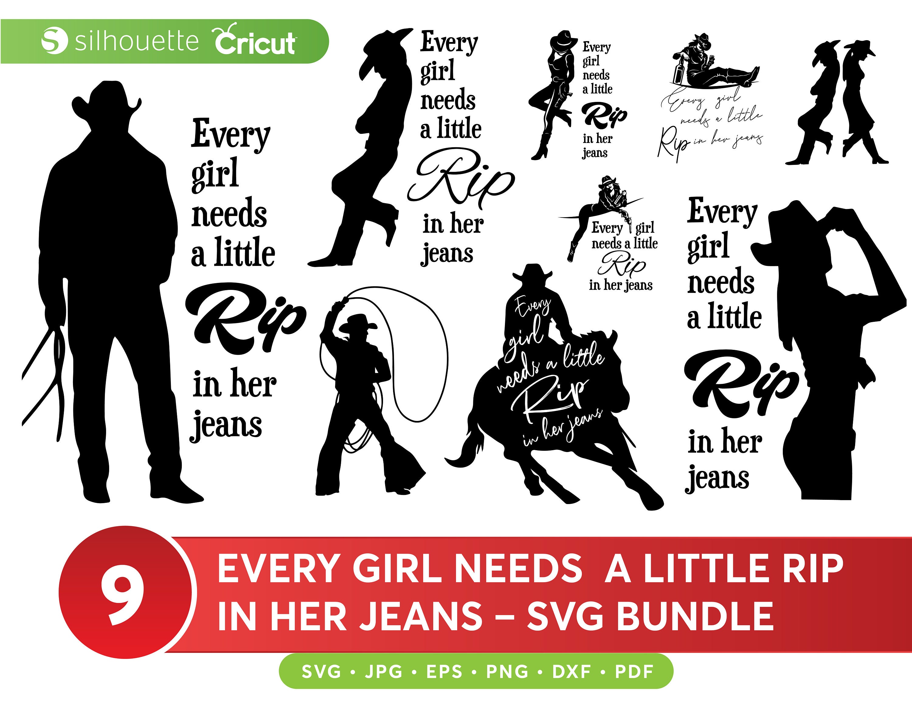 Every Girl Needs A Little Rip In Her Jeans Svg Svg Bundle Etsy
