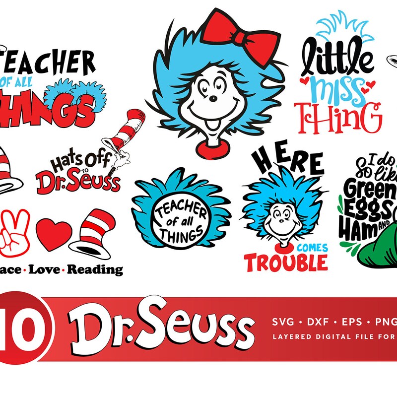 Dr Seuss Svg - Etsy