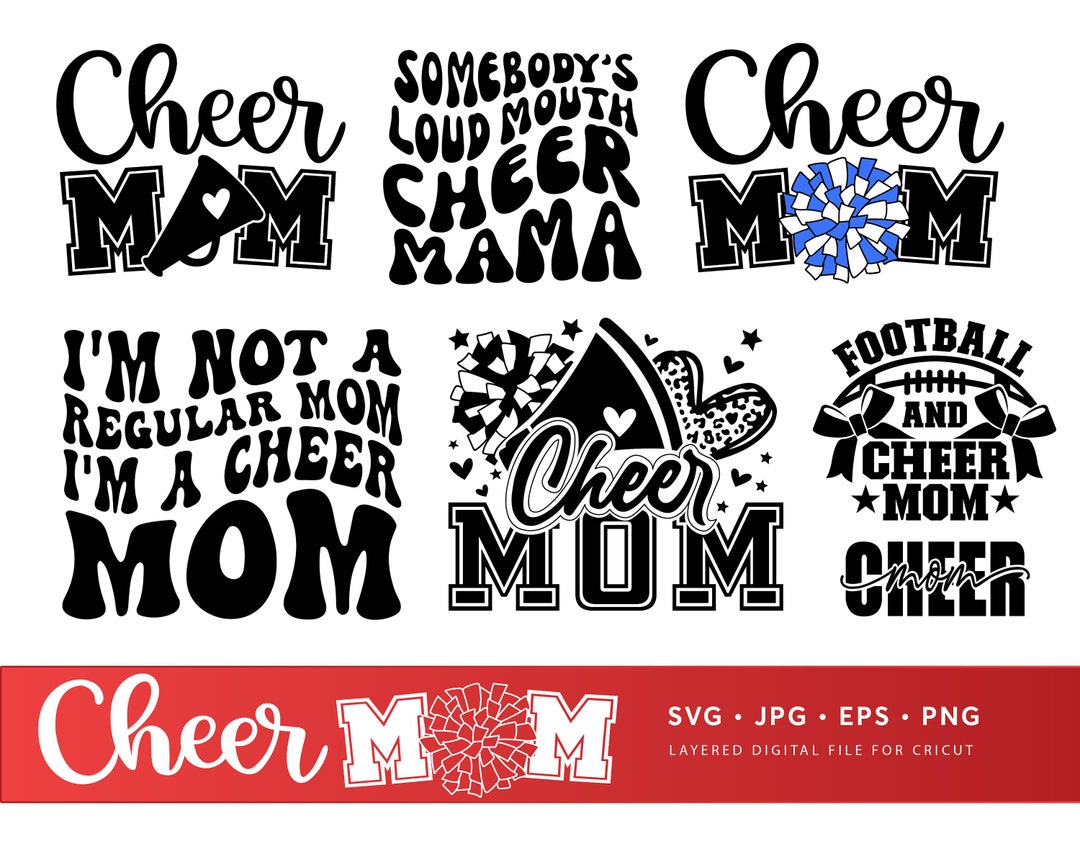 Cheer Mom Svg Bundle, Cheer Life Svg, Cheerleader Mom Svg, Cheer Mom ...