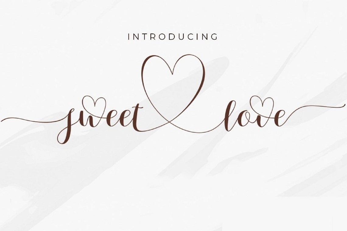 Sweet Love Font Elegant Handwritten Font Script Font with | Etsy