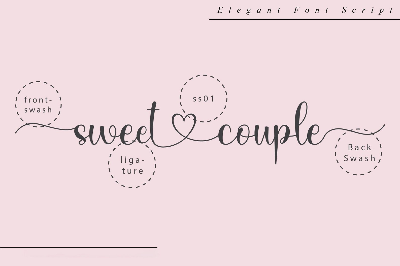 heart-font-font-for-cricut-font-with-tails-wedding-font-etsy