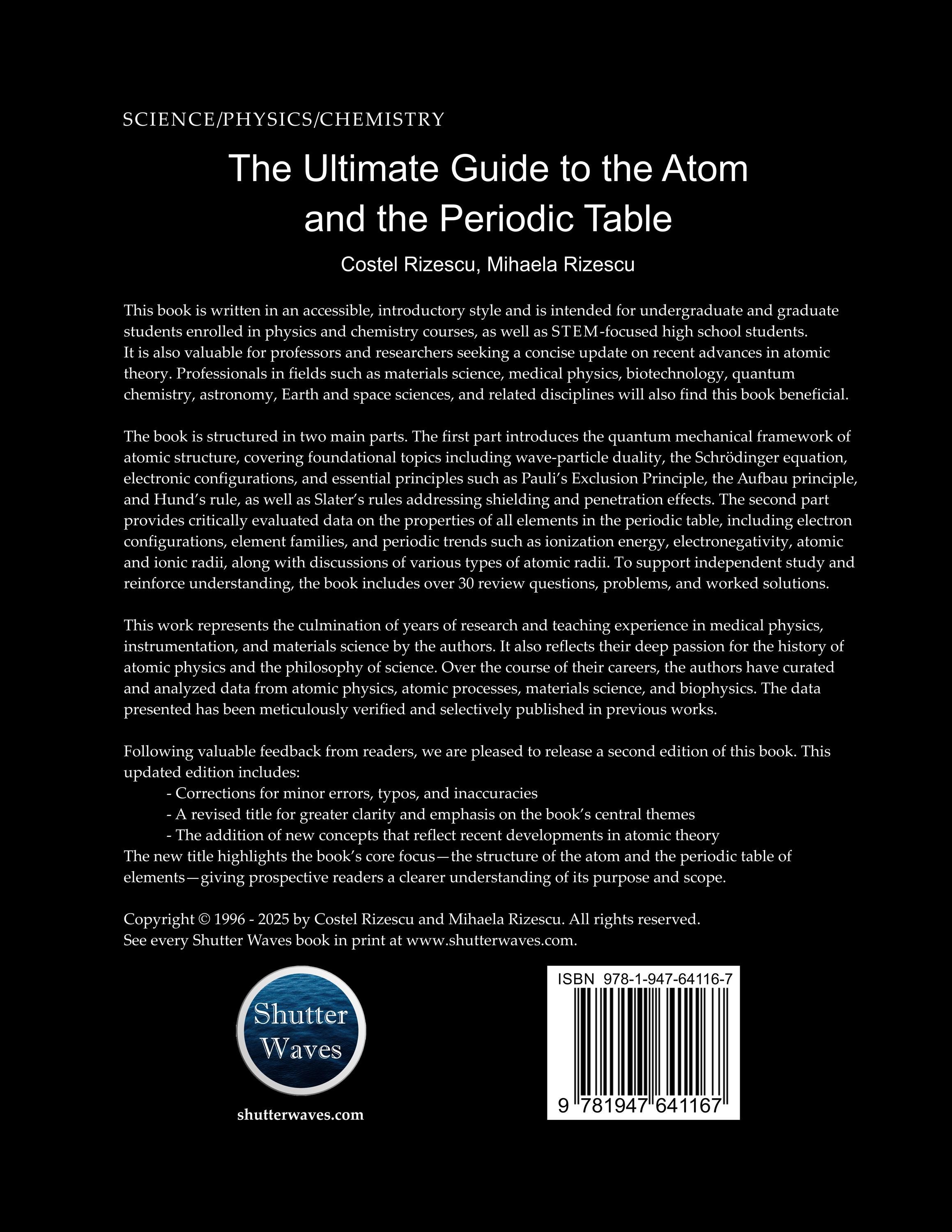 The Ultimate Guide to the Atom and the Periodic Table, C. & M. Rizescu ...