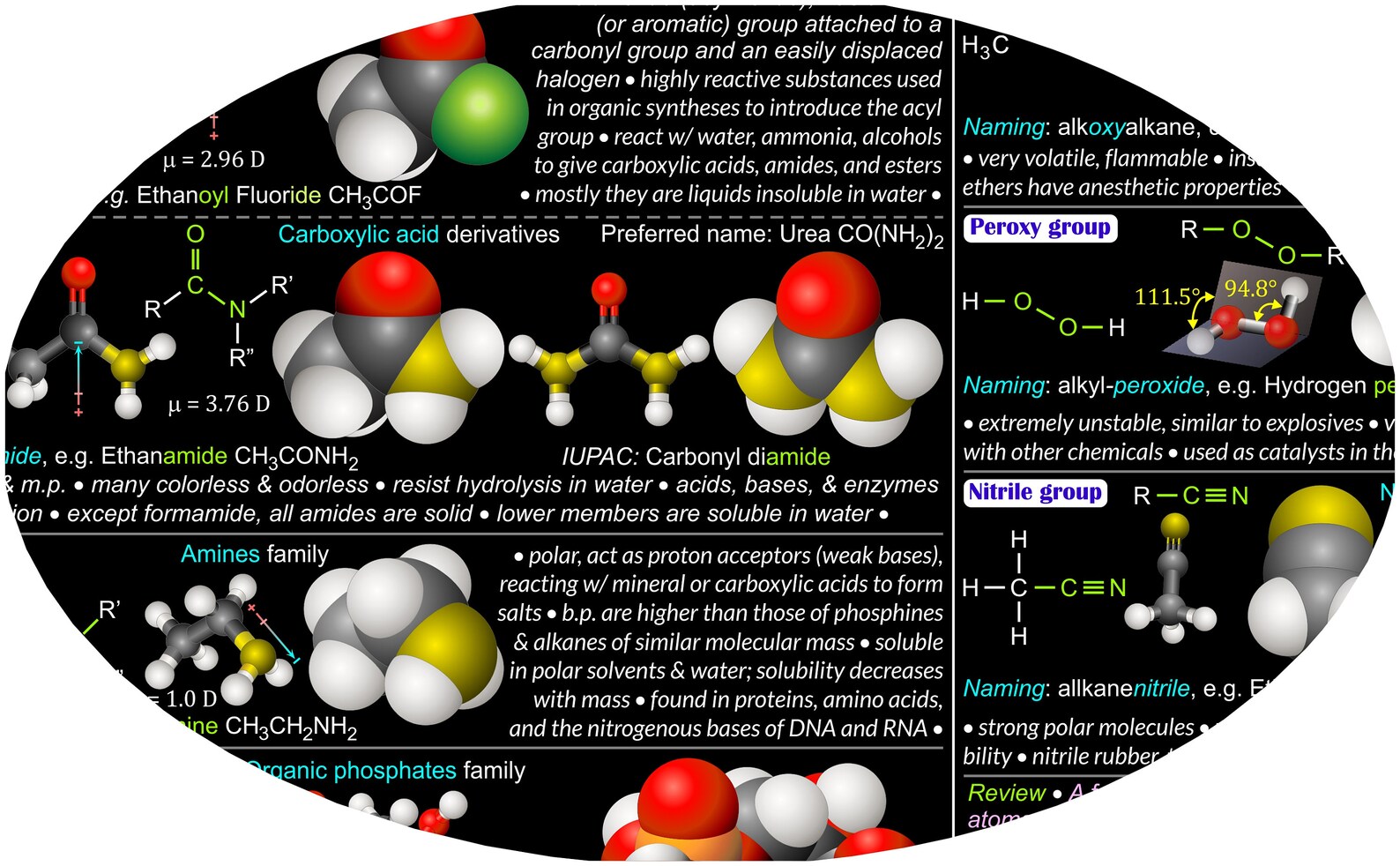 2IN1 Double ORGANIC CHEMISTRY Poster Chart With Functional Groups ...