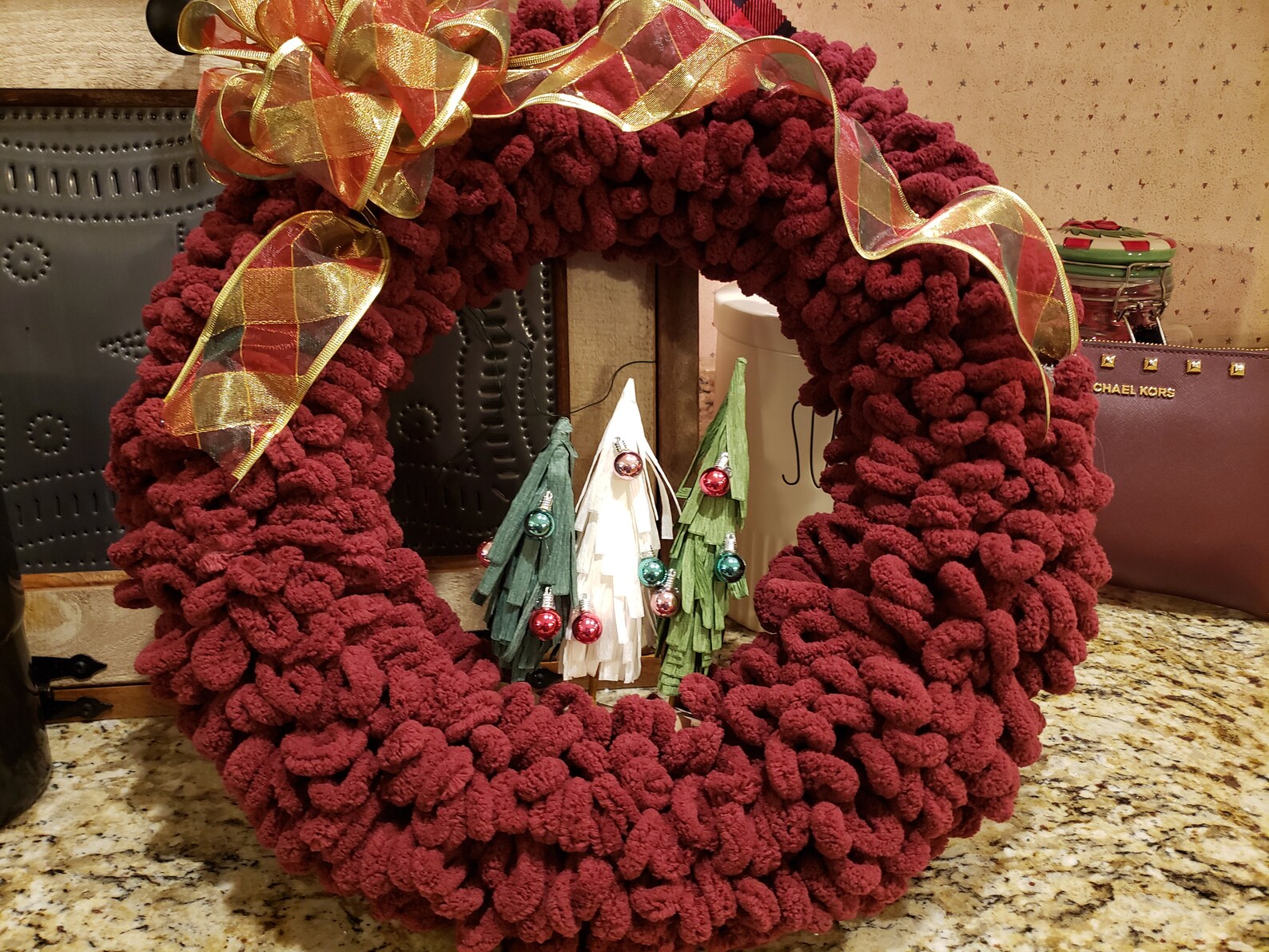 Loop Yarn Wreath - Etsy