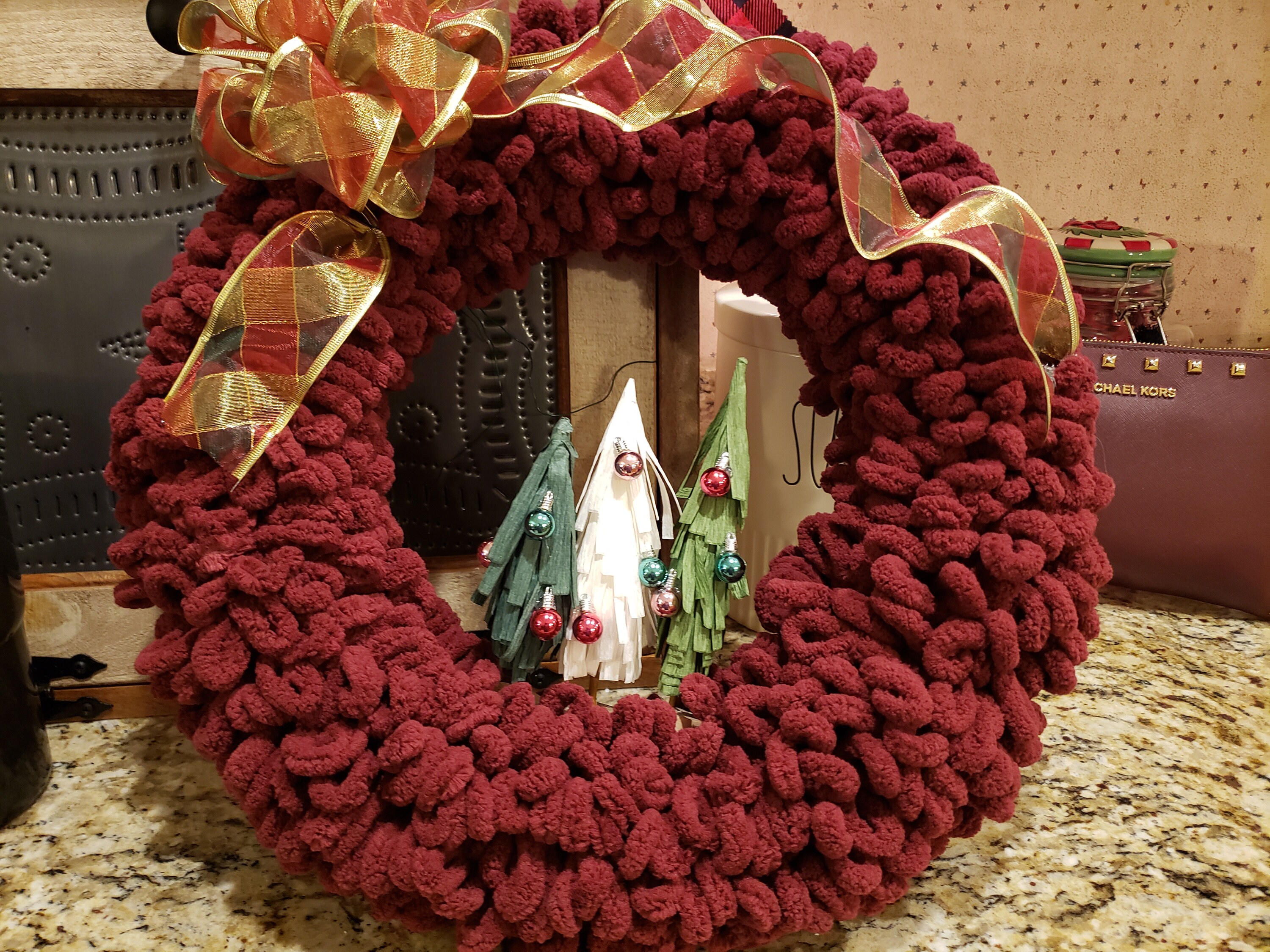 Loop Yarn Wreath - Etsy