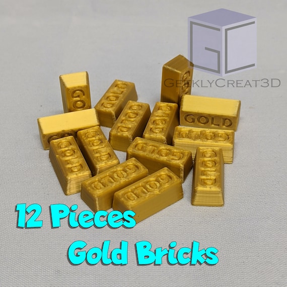 Gold Brick 12 Pieces per set Realistic Board Game | Etsy