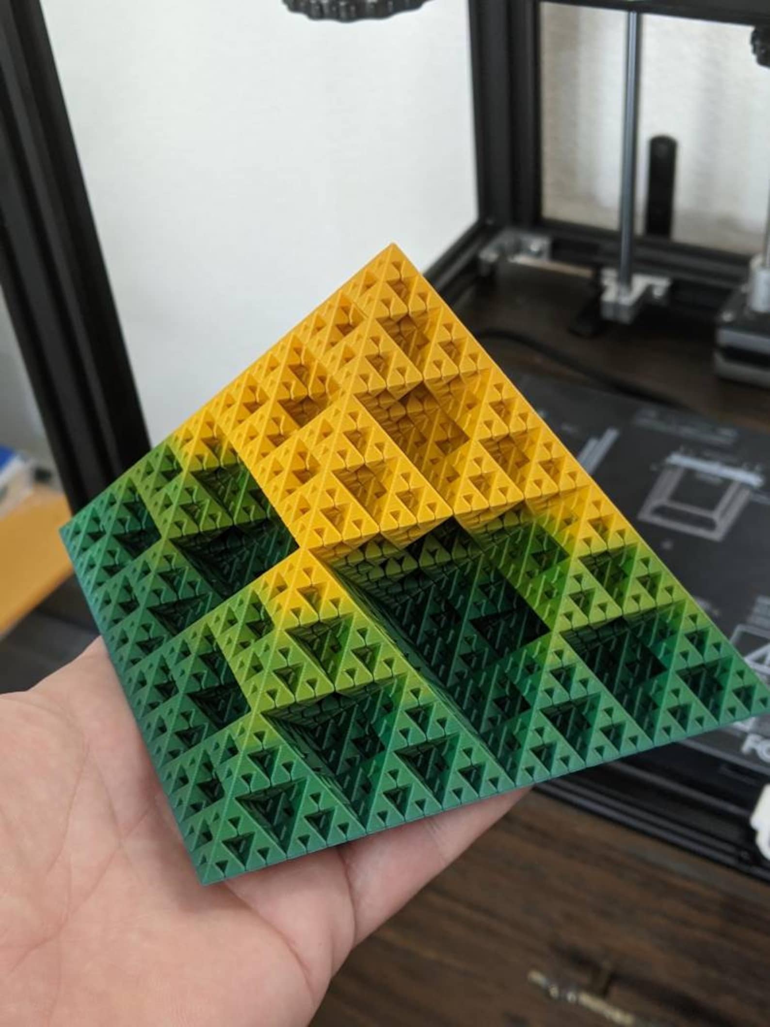 Fractal Pyramid / Sierpinski Triangle 3d Printed - Etsy
