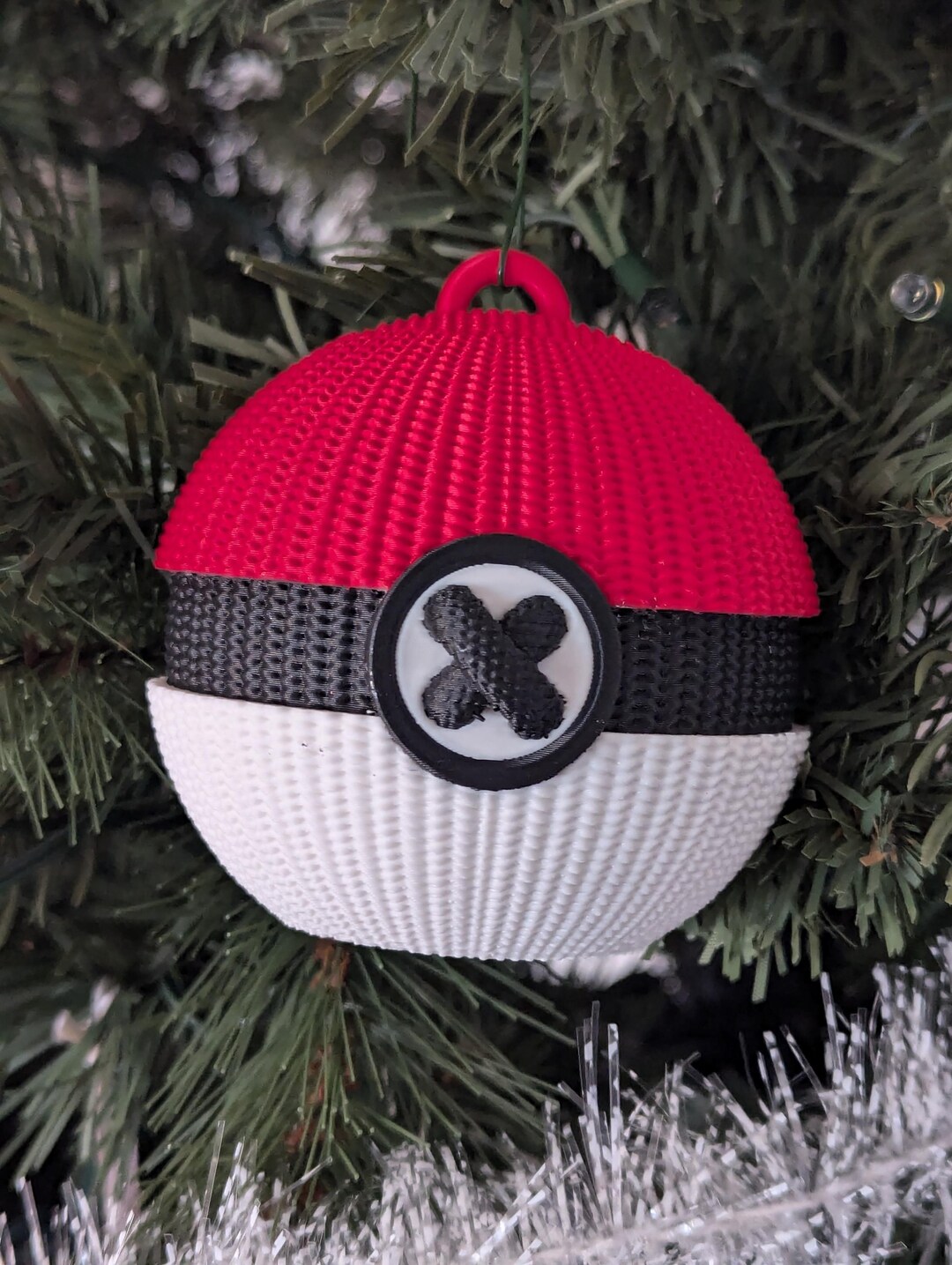 Pokemon Pokeball Knitted Finish 3D Printed Christmas Ornament Full ...