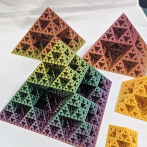 Fractal Pyramid / Sierpinski Triangle 3d Printed - Etsy