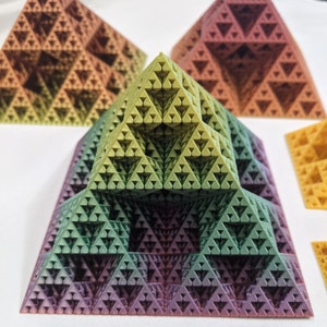Fractal Pyramid / Sierpinski Triangle 3d Printed - Etsy