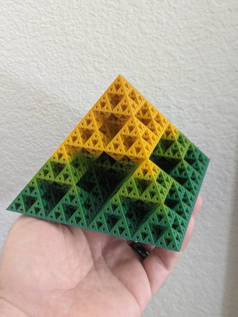 Fractal Pyramid / Sierpinski Triangle 3d Printed - Etsy