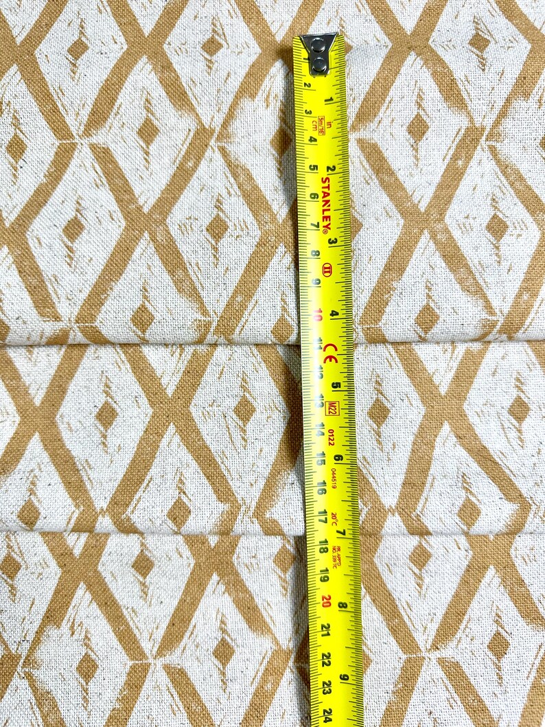 Ochre Gold Cotton Linen Fabric by the Metre Cushions Blinds Curtains ...