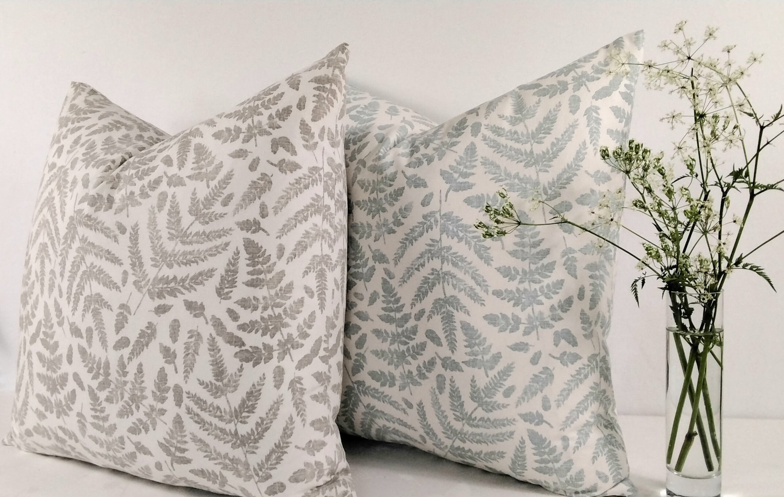 Fern Leaf Cushion Cover Botanical Throw - Etsy