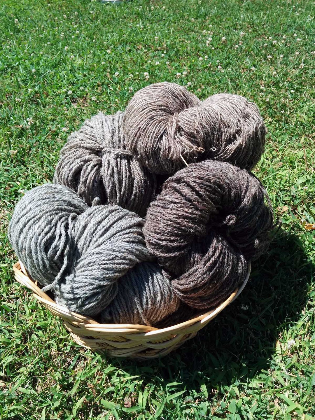 Undyed Black Color, Natural Merino Wool Yarn, Rustic but Not Scratchy ...