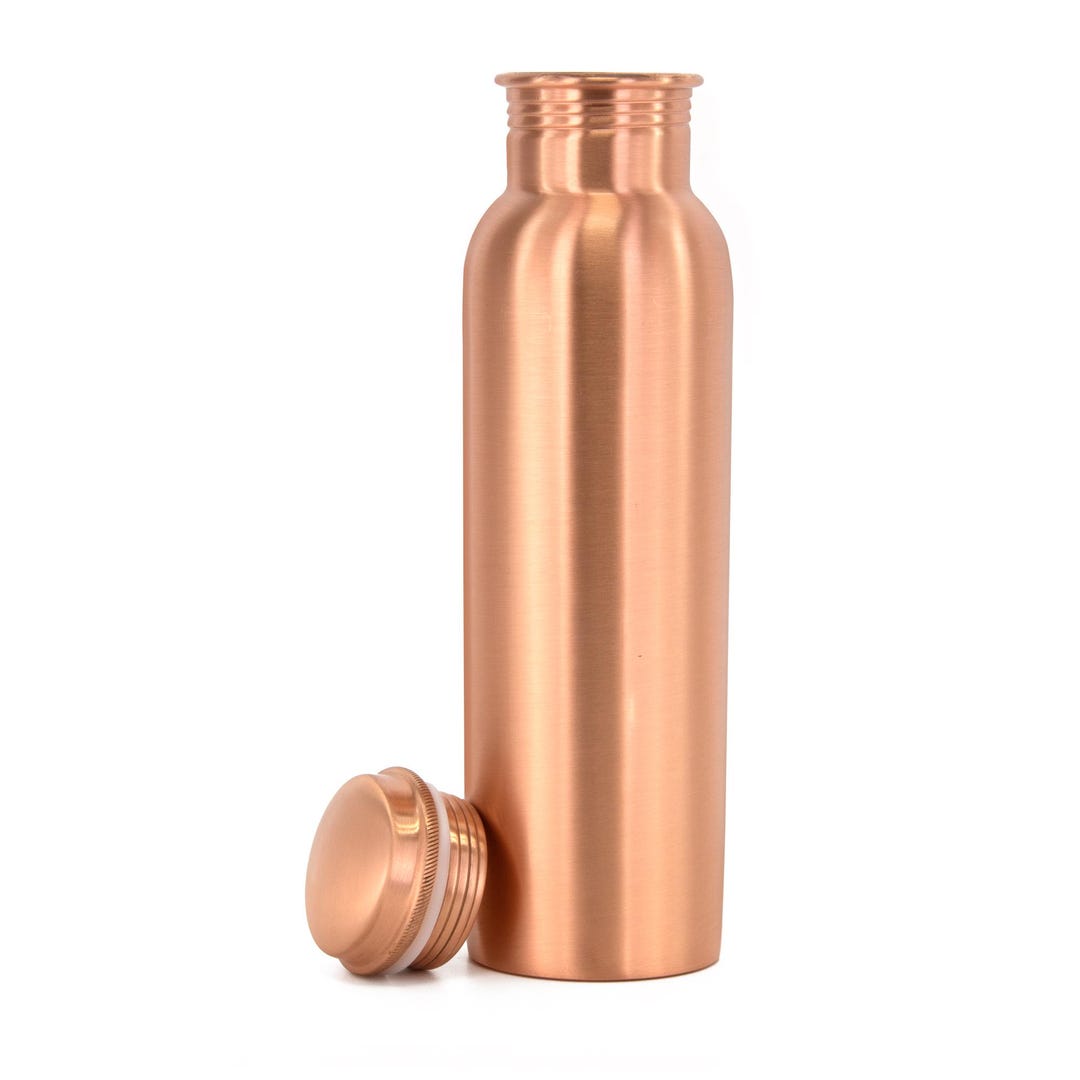 Copper Water Bottle: Ayurvedic Wellness Flask, Hammered Design/plain - Etsy