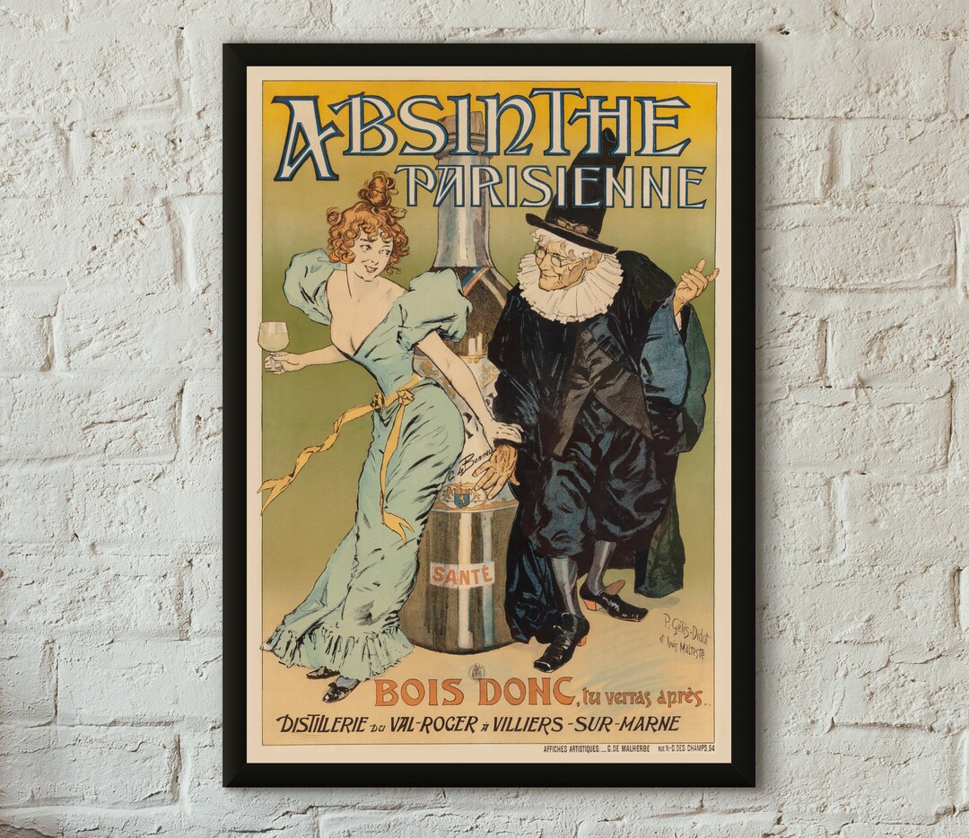 Absinthe Poster Professionally Printed Studio Quality Absinthe Alcohol ...