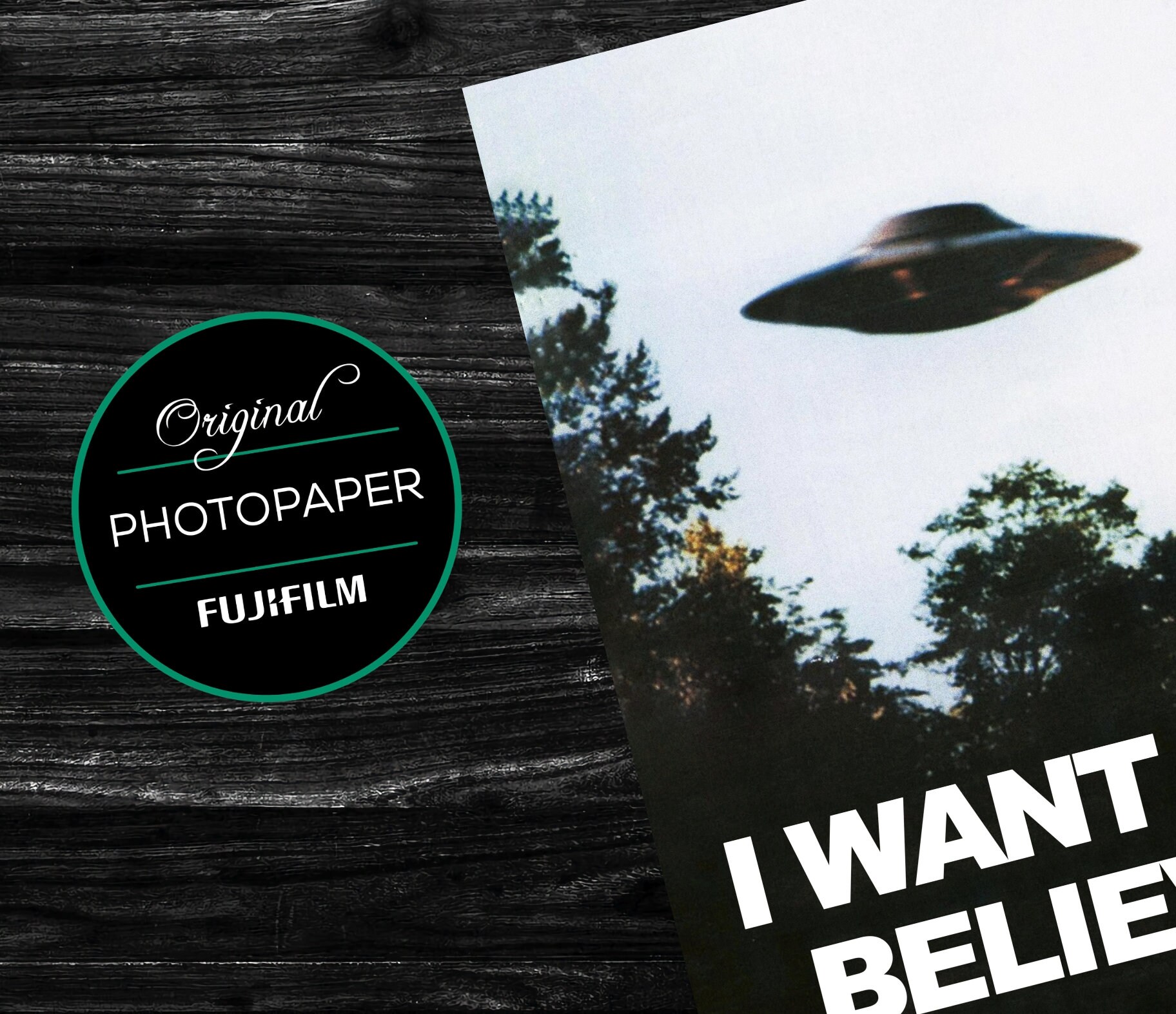X-files UFO I Want to Believe Poster Professionally - Etsy UK