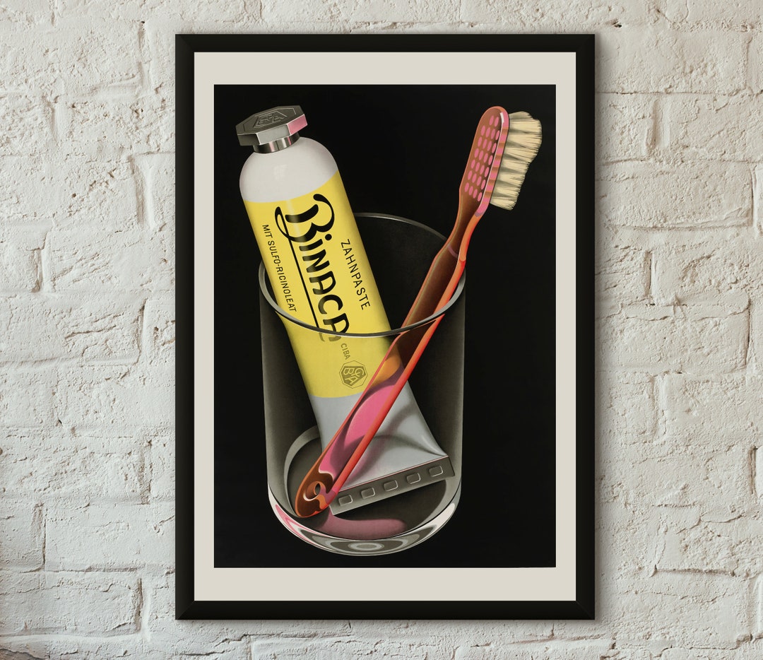 1942 Binaca Toothpaste Poster Professionally Printed Studio Quality ...