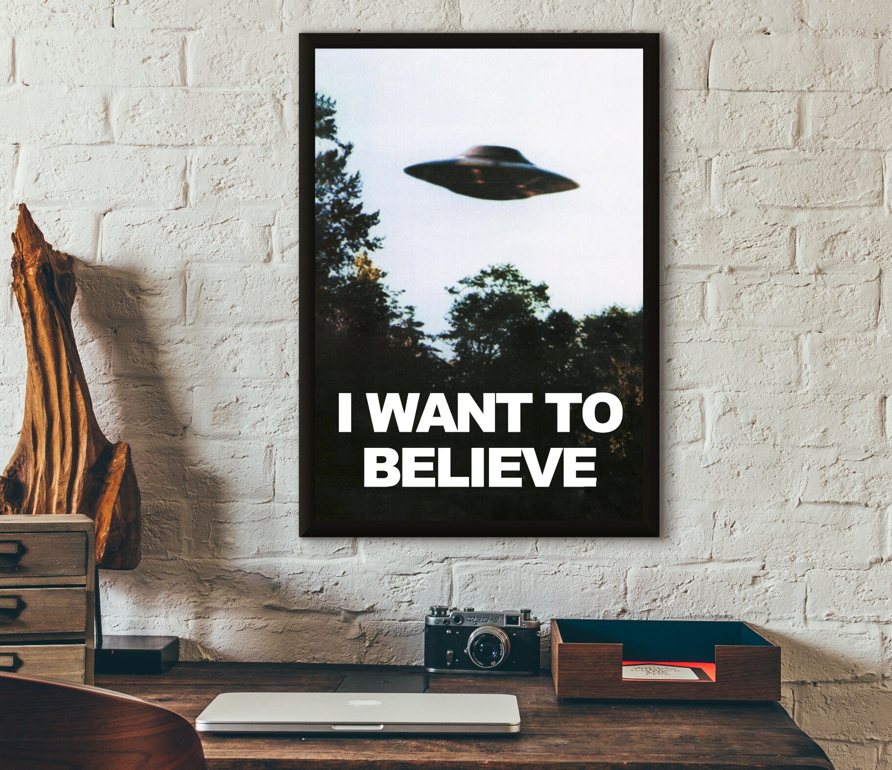 X-files UFO I Want to Believe Poster Professionally - Etsy UK