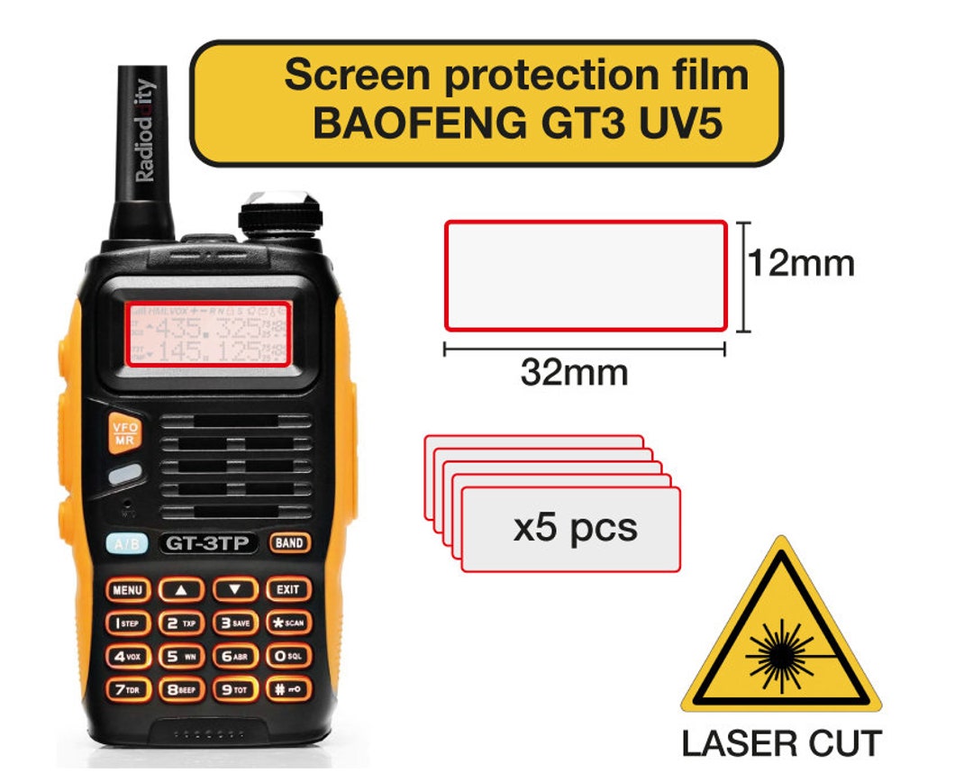 BAOFENG GT3 and UV5 Radio Screen Protection Film - Etsy