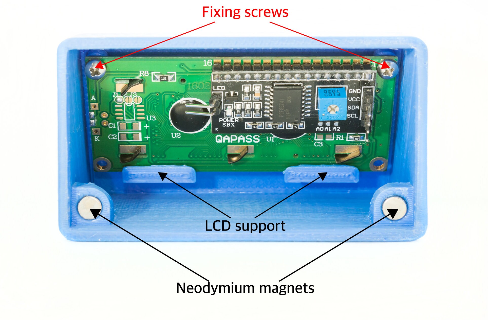 Case LCD 1602 Housing Box Protection Arduino Raspberry Enclosure ...