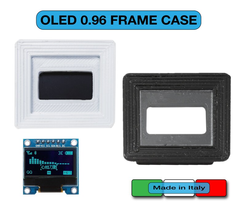 Frame Case Built-in LCD OLED 0.96" Housing Box Protection Arduino Raspberry Enclosure Display ...