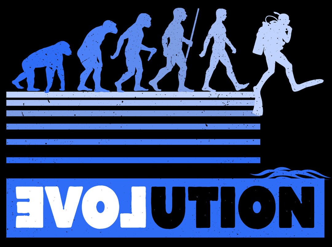 Scuba Diver Evolution, Png, Digital Design - Etsy