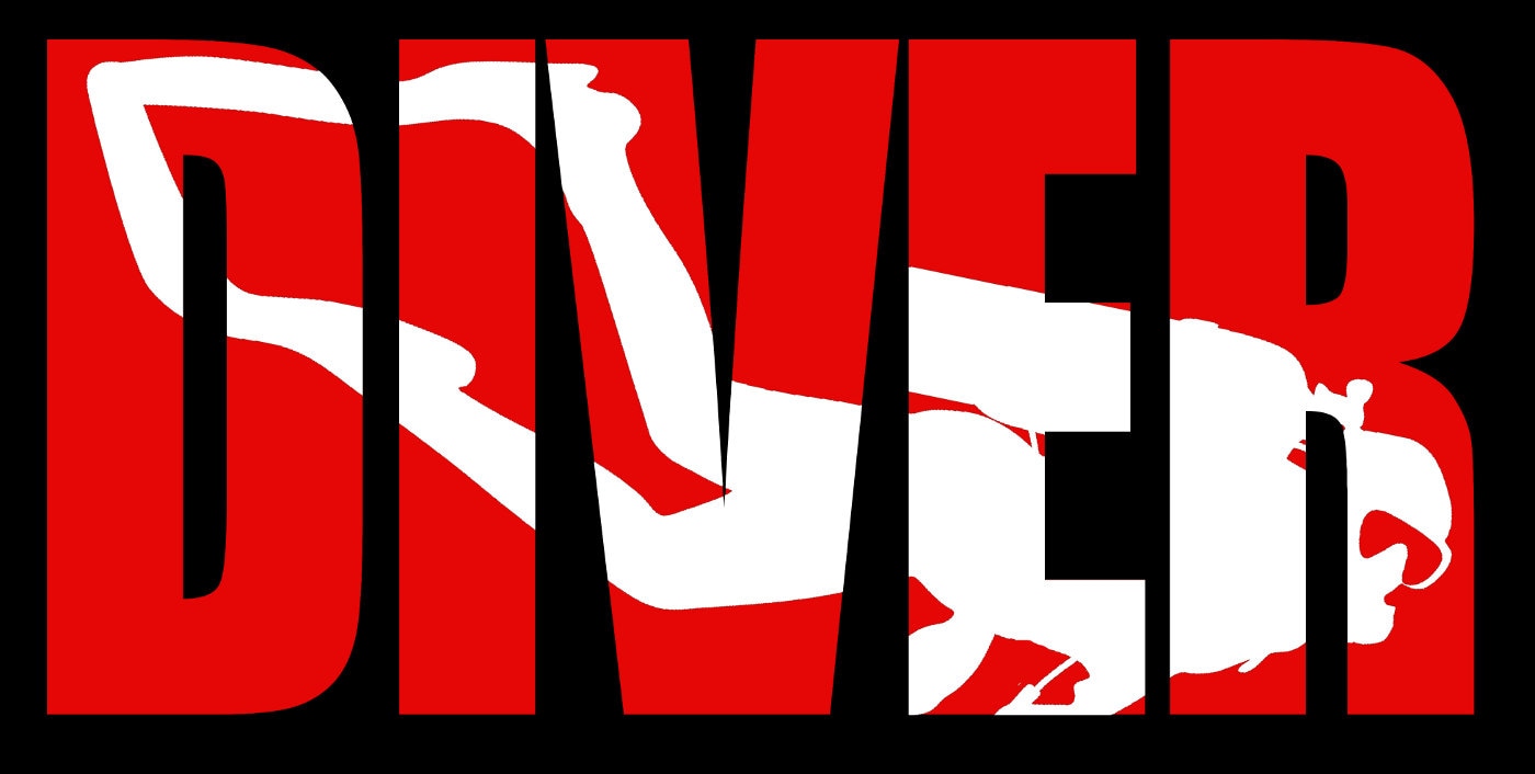 Scuba Diver Logo Flag Clipart, PNG - Etsy