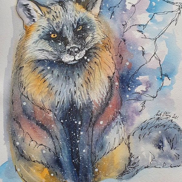 Fox Artwork - Etsy