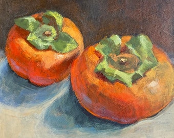 Persimmon Art Painting - Etsy