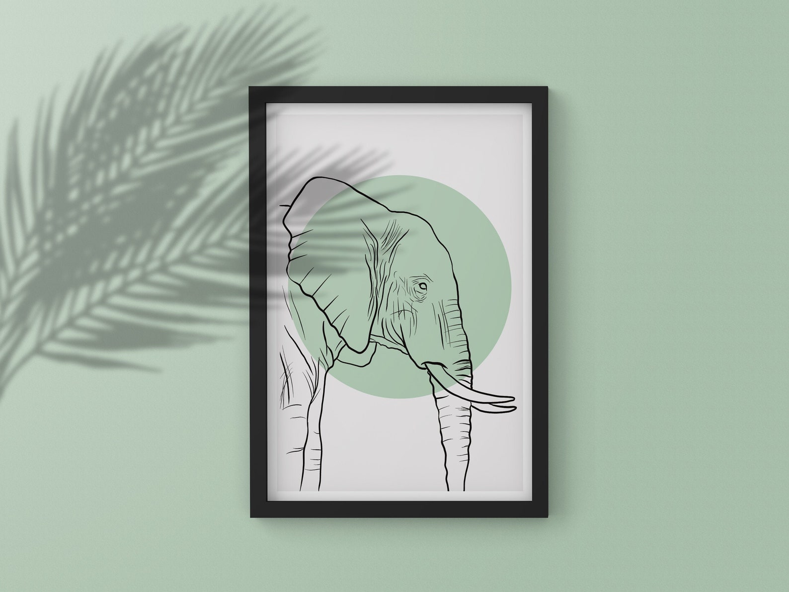 Elephant Print Minimalist Elephant Art Elephant Line Drawing - Etsy