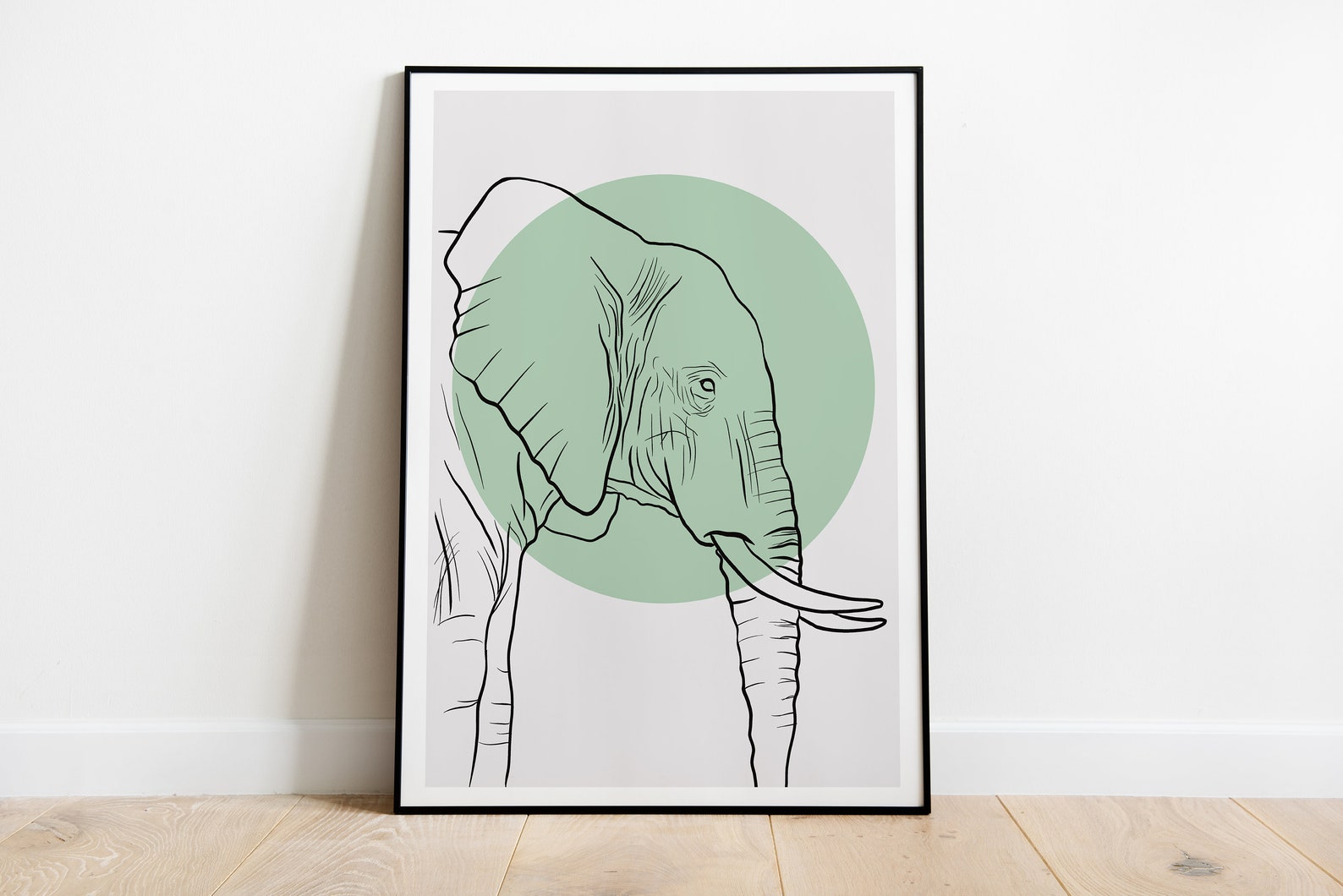 Elephant Print Minimalist Elephant Art Elephant Line Drawing - Etsy