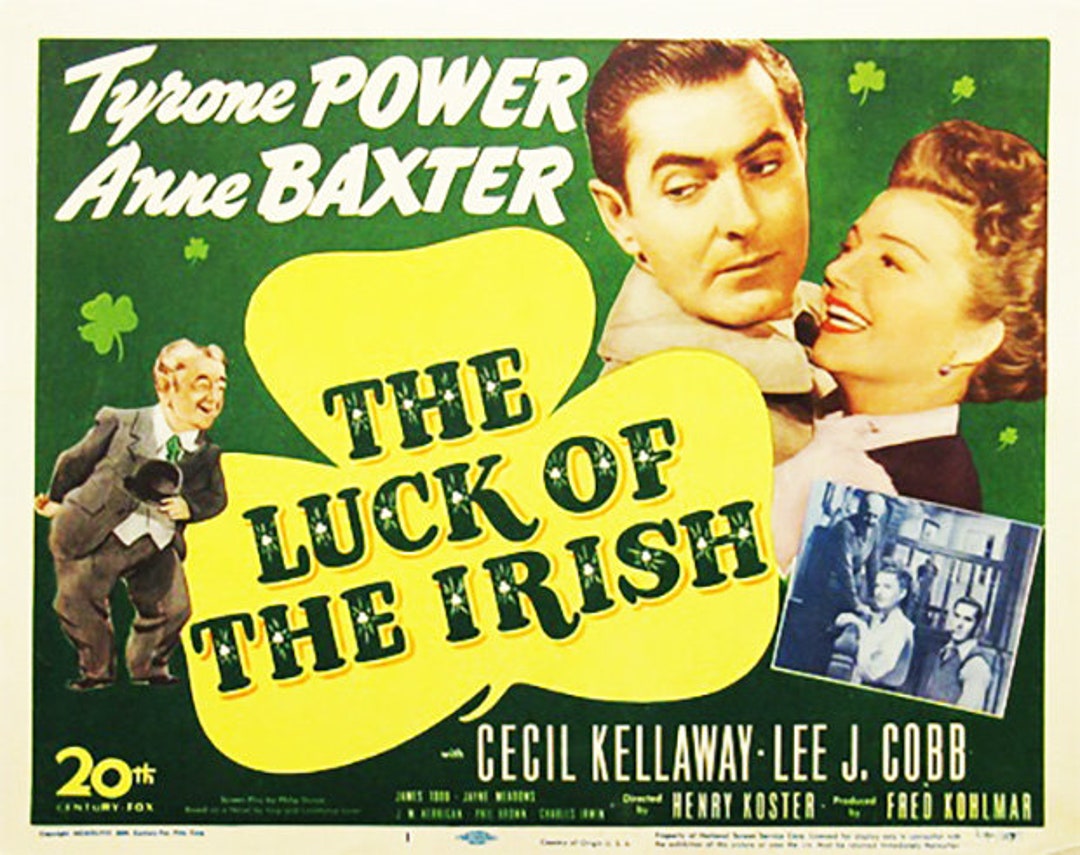The Luck of the Irish DVD 1948 - Tyrone Power , Anne Baxter , Plastic ...