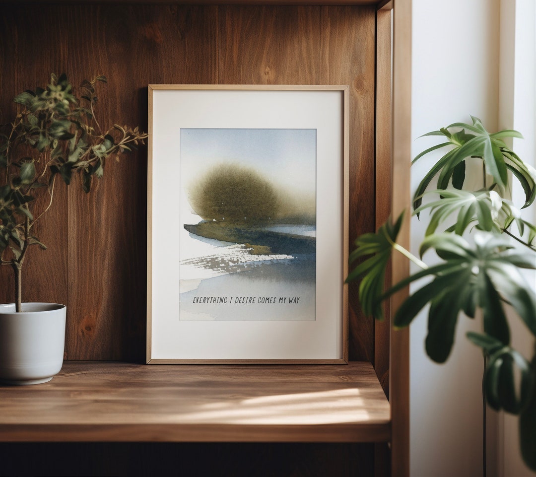 Motivational Watercolor Art Print, Inspirational Wall Art, Abstract ...