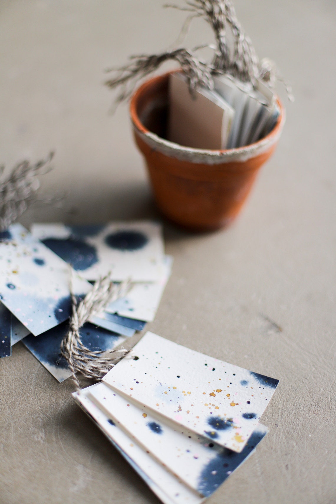 Set of 5 Hand Painted Gift Tags, Wedding Favour Tags, Gift Labels ...