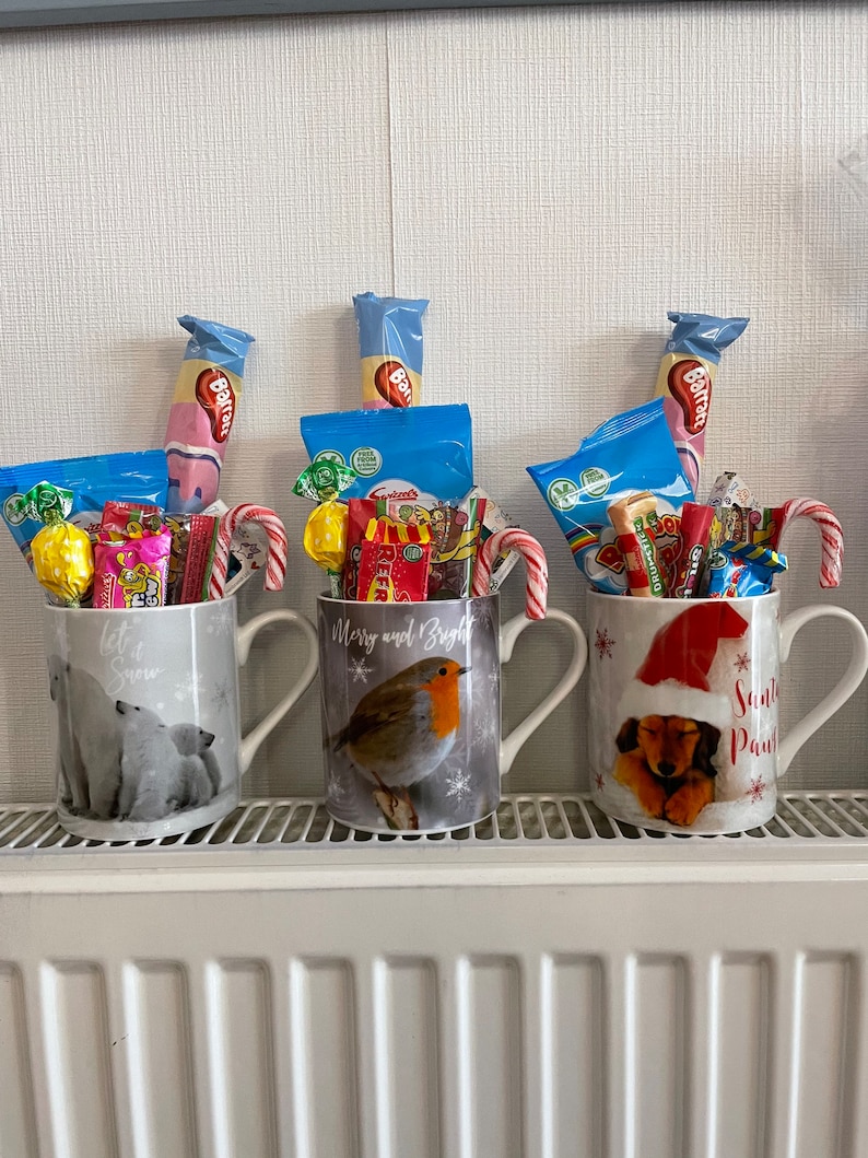 Kids Adults Sweet Mugs Christmas Themed Haribo Flump Candy Cane Pen ...