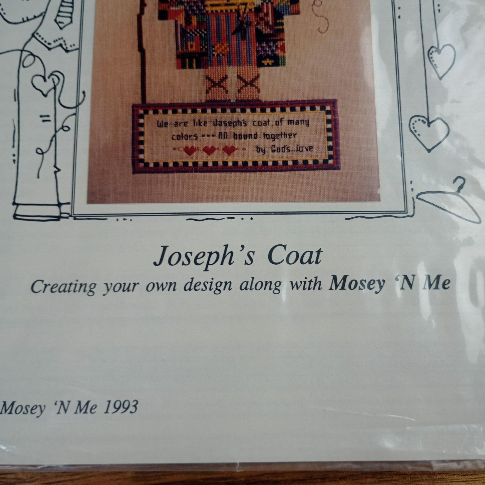 Vintage Mosey N Me Cross Stitch Pattern Leaflet ONLY Joseph's Coat 1993 ...