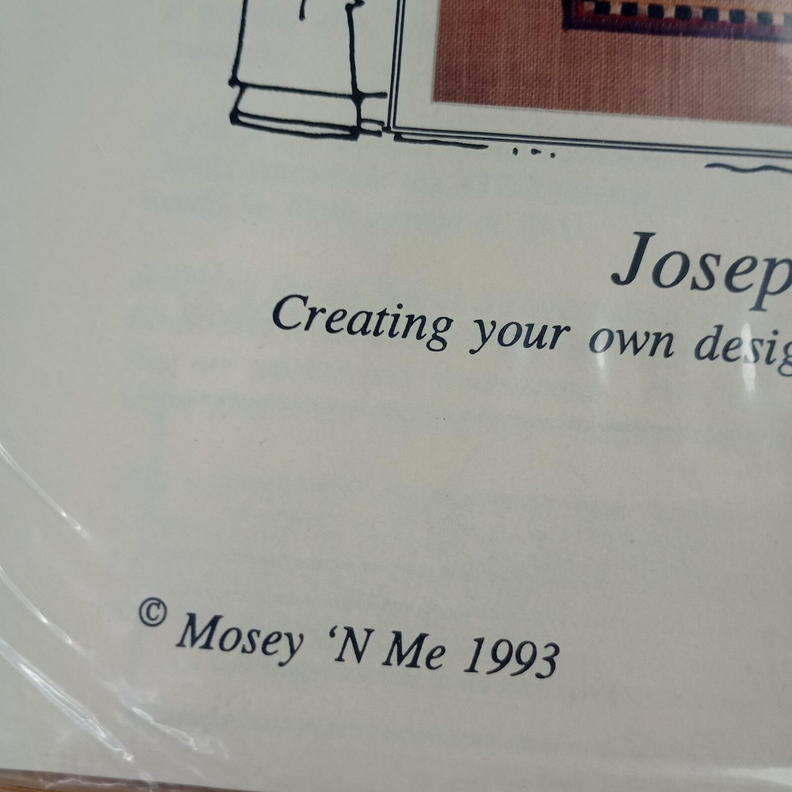 Vintage Mosey N Me Cross Stitch Pattern Leaflet ONLY Joseph's Coat 1993 ...