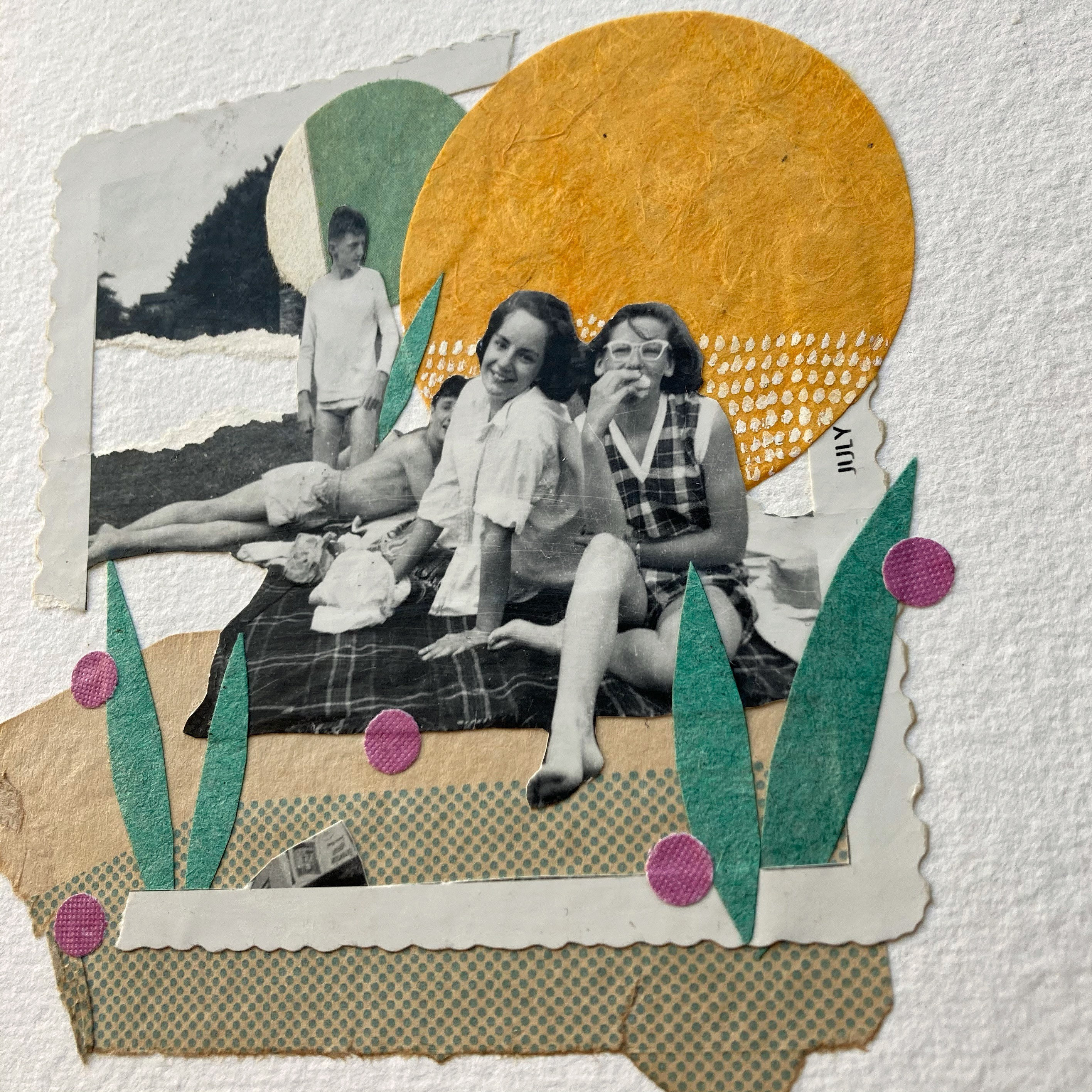 Digital Prints Art & Collectibles Prints Art Analog Collage Tea Time ...