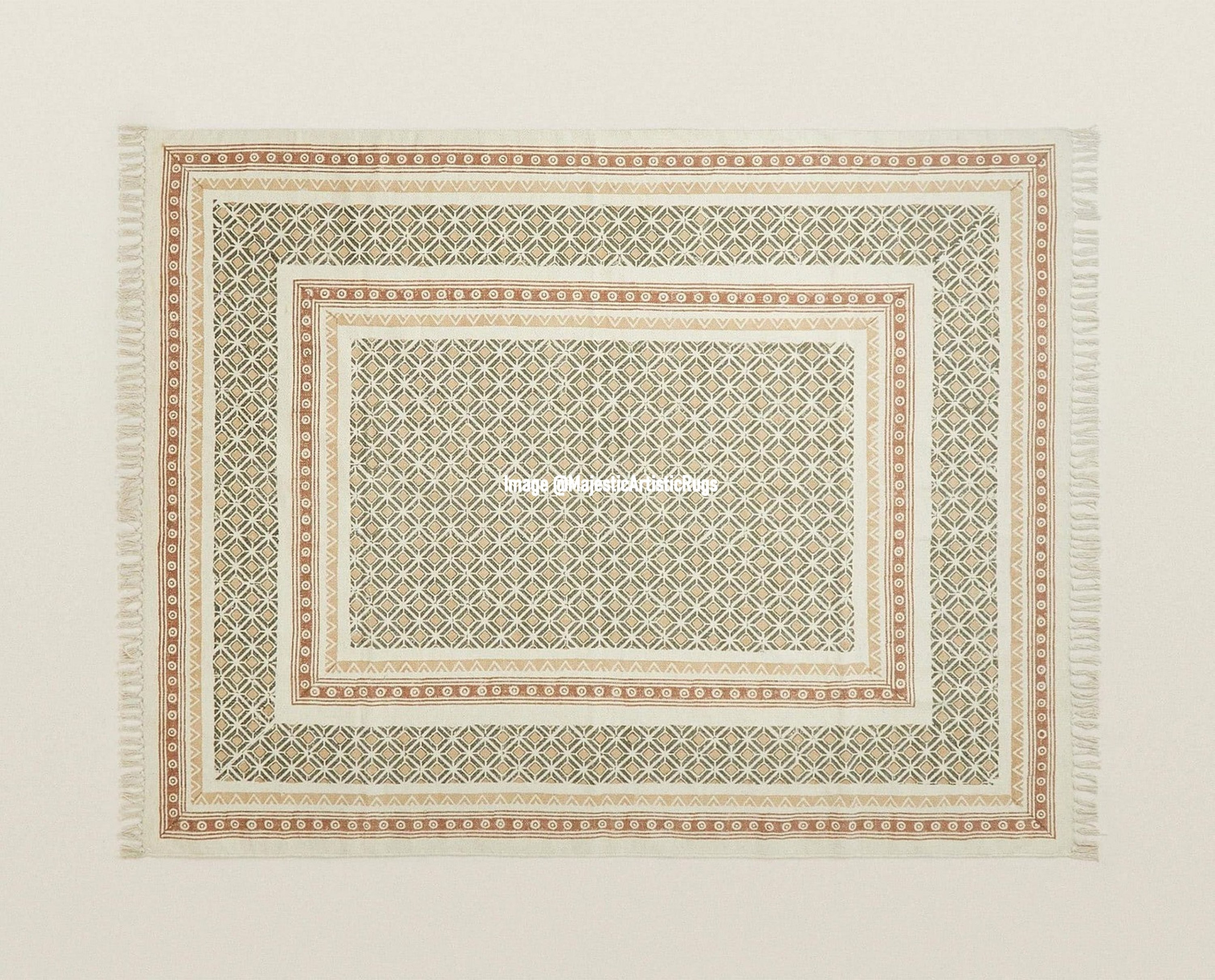 8x10 Ft Rug, Cotton Rug, Handmade Rug, Antique Rug, Decor Rug, Living ...