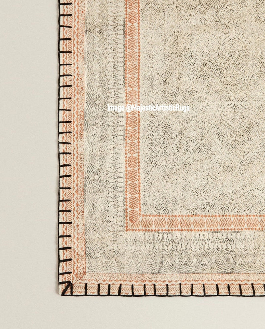 3x5 Ft Rug, Cotton Rug, Handmade Rug, Antique Rug, Kitchen Rug, Living ...