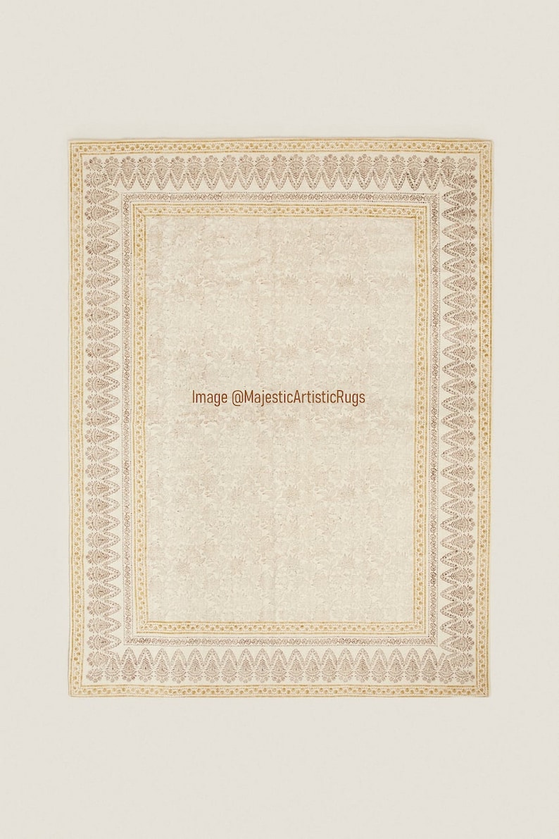 8x10 Ft Rug, Cotton Rug, Handmade Rug, Antique Rug, Kitchen Rug, Large ...