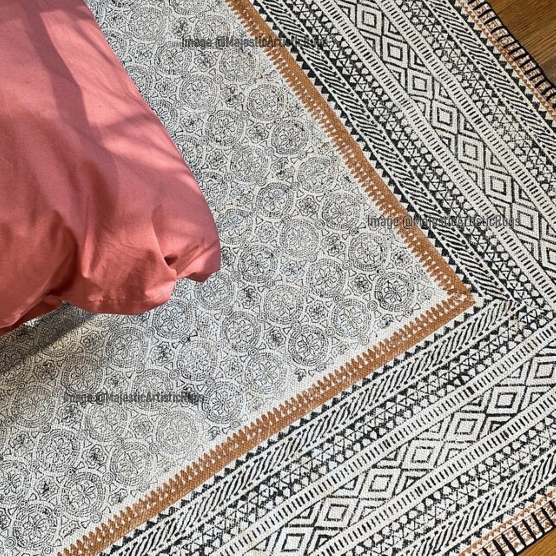 3x5ft Rug, Cotton Rug, Handmade Rug, Modern Rug, Living Room Rug, Floor ...