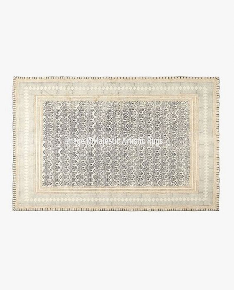 5x8 Feet Cotton Rug, Handmade Rug, Outdoor / Indoor Rug, Indian Rug ...