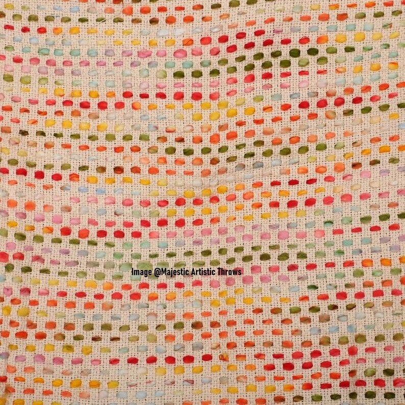 Multi Color Hand Woven Cotton Throw Turkish Blanket Pure - Etsy