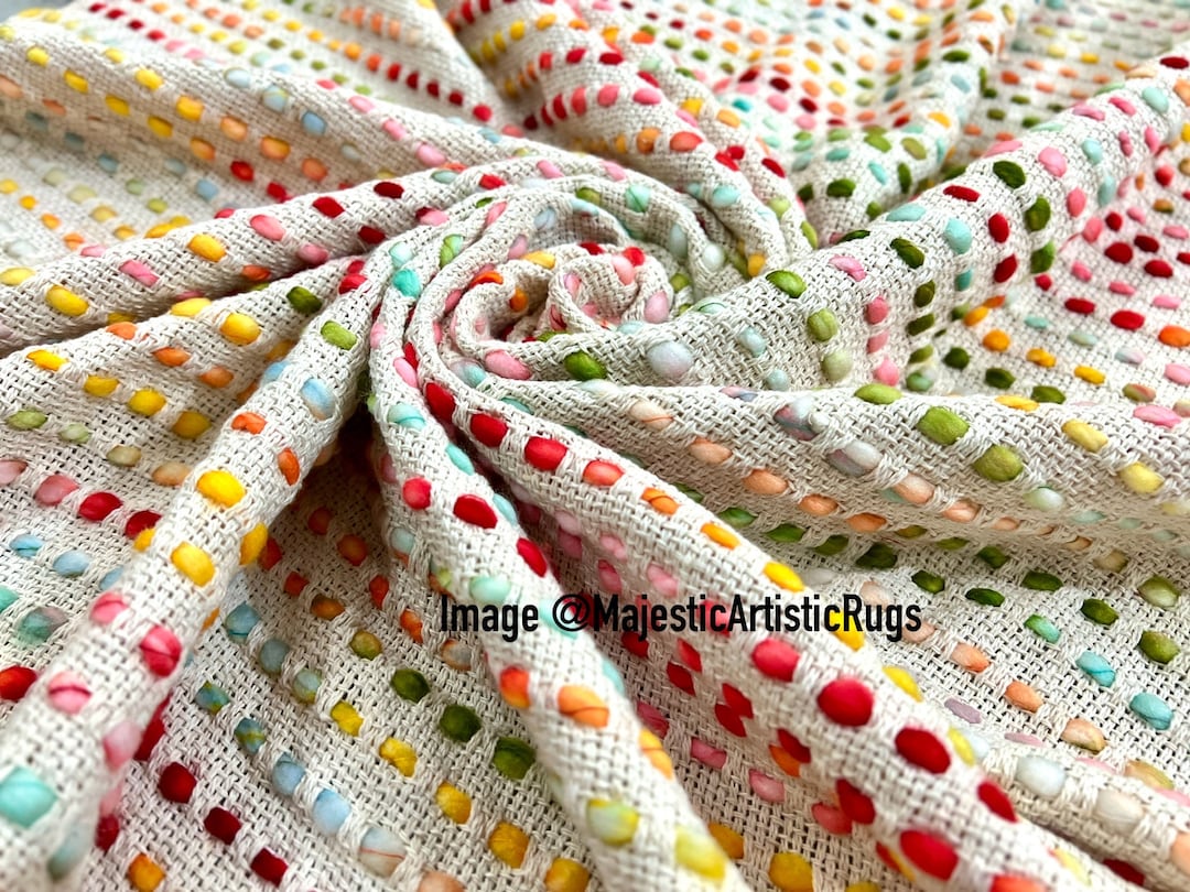 Multi Color Hand Woven Cotton Throw, Turkish Blanket , Pure Cotton ...